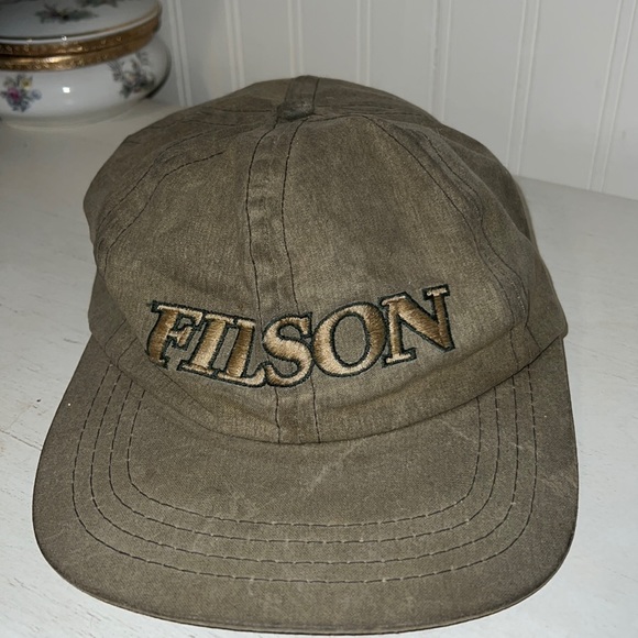 Filson | Accessories | Vintage Filson Tin Cloth Adjustable Baseball Cap ...